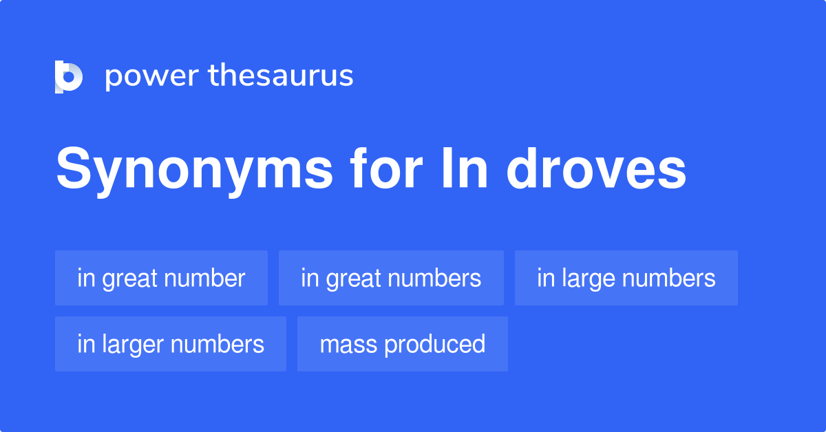 IN DROVES Synonyms: 130 Similar Words & Phrases