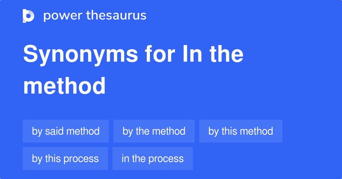 In The Method synonyms - 68 Words and Phrases for In The Method