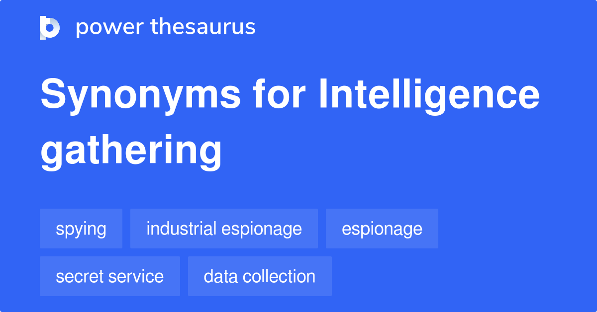 INTELLIGENCE GATHERING Synonyms: 644 Similar Words & Phrases