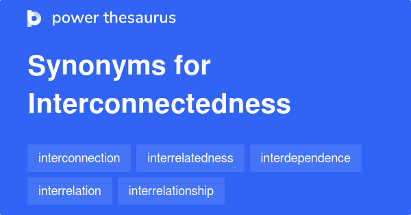 INTERCONNECTEDNESS Synonyms: 776 Similar Words & Phrases