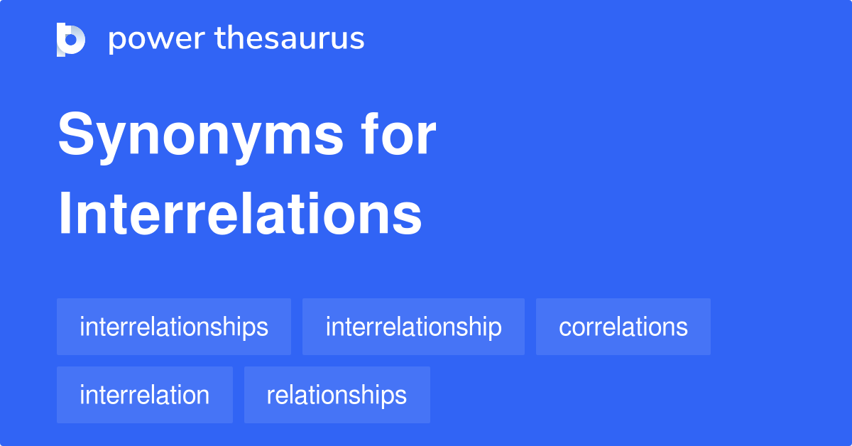 INTERRELATIONS Synonyms: 125 Similar Words & Phrases