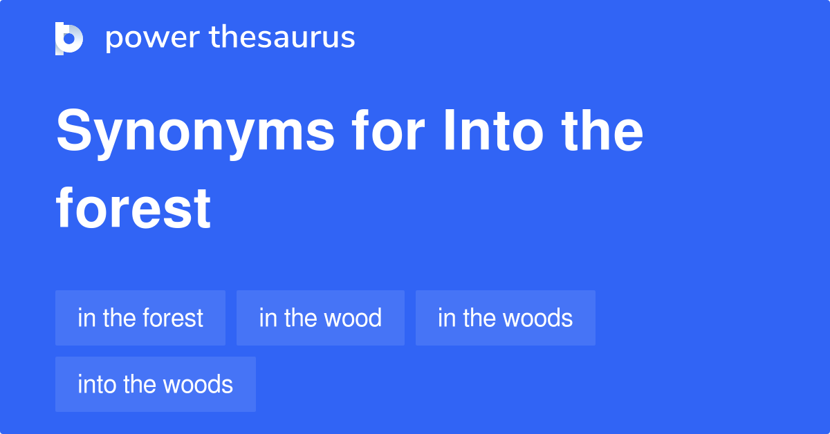INTO THE FOREST Synonyms: 41 Similar Phrases