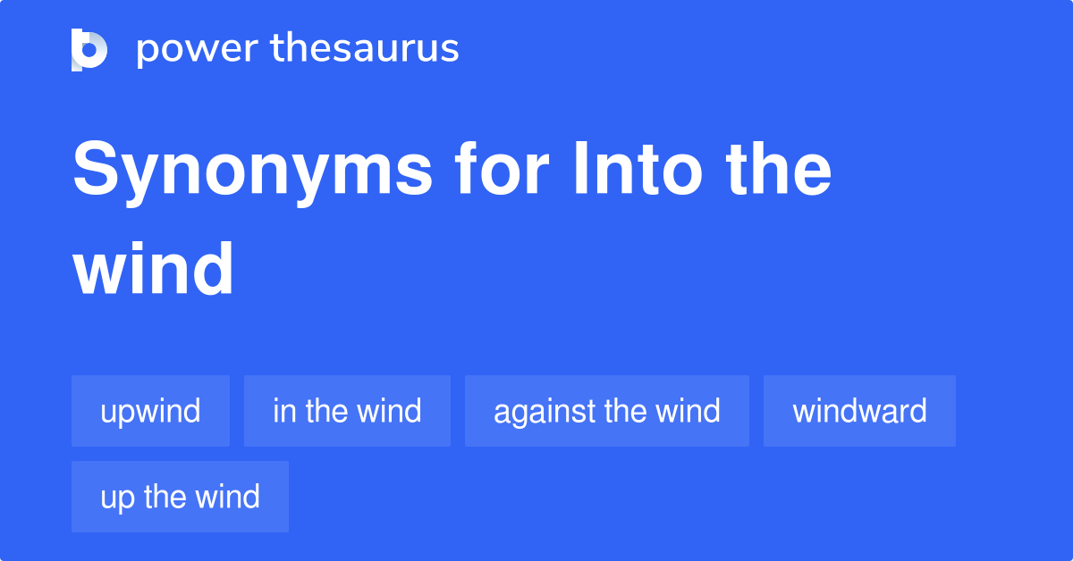 INTO THE WIND Synonyms: 28 Similar Words & Phrases