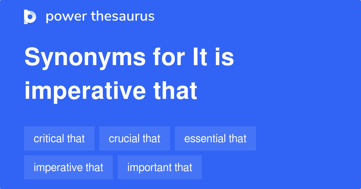 Imperative Important