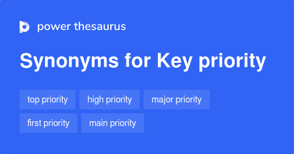 KEY PRIORITY Synonyms: 348 Similar Words & Phrases