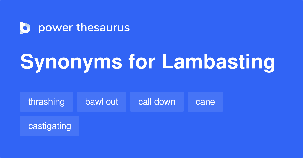 685 LAMBASTING Synonyms