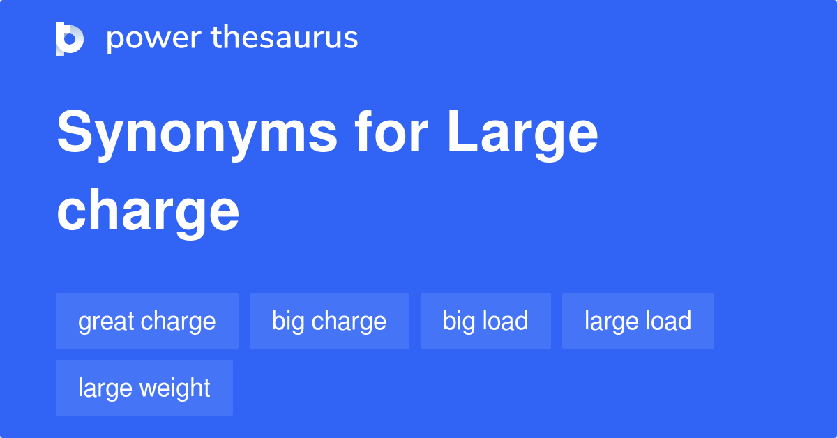 Large Charge synonyms - 224 Words and Phrases for Large Charge