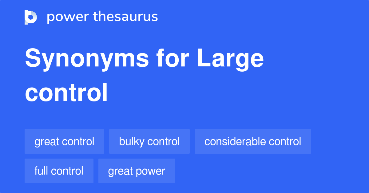 LARGE CONTROL Synonyms: 8 Similar Phrases