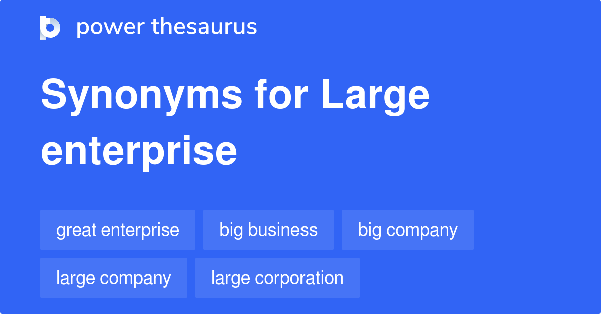 LARGE ENTERPRISE Synonyms: 102 Similar Phrases