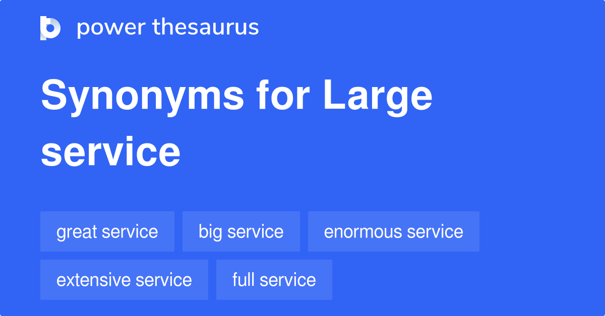 Large Service synonyms - 197 Words and Phrases for Large Service