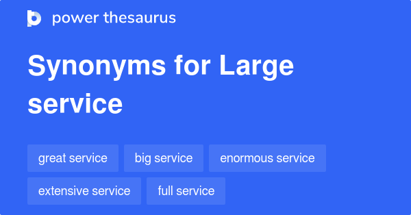 Large Service synonyms - 197 Words and Phrases for Large Service