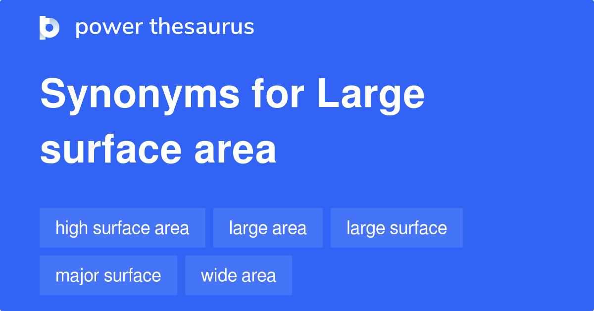 LARGE SURFACE AREA Synonyms: 199 Similar Words & Phrases
