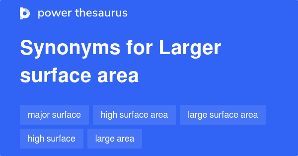 Larger Surface Area synonyms - 187 Words and Phrases for Larger Surface ...