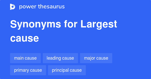 Largest Cause synonyms - 31 Words and Phrases for Largest Cause