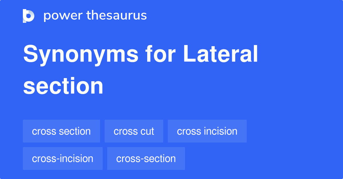 LATERAL SECTION Synonyms: 35 Similar Words & Phrases