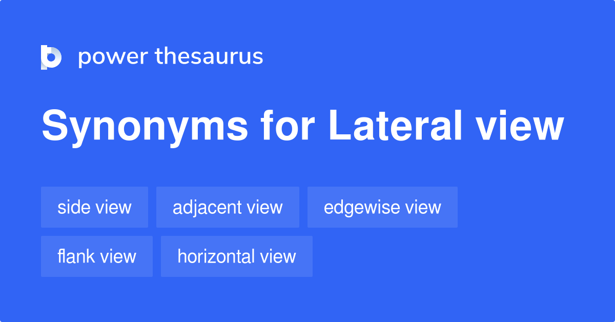 LATERAL VIEW Synonyms: 90 Similar Words & Phrases