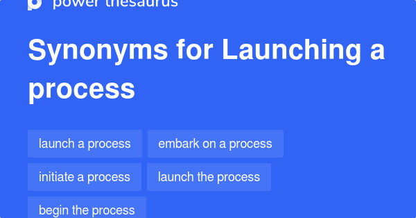 Launching A Process synonyms - 85 Words and Phrases for Launching A Process