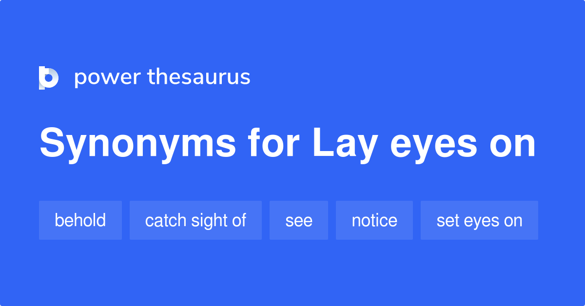 Lay Eyes On synonyms - 105 Words and Phrases for Lay Eyes On