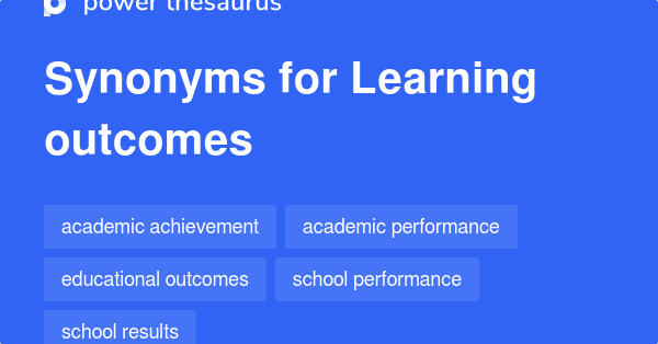 LEARNING OUTCOMES Synonyms: 275 Similar Words & Phrases