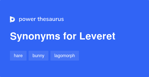 LEVERET Synonyms: 104 Similar Words & Phrases