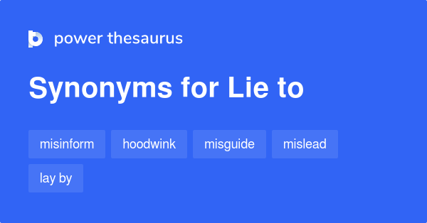 163 LIE TO Synonyms
