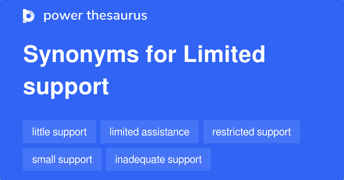 LIMITED SUPPORT Synonyms: 302 Similar Words & Phrases