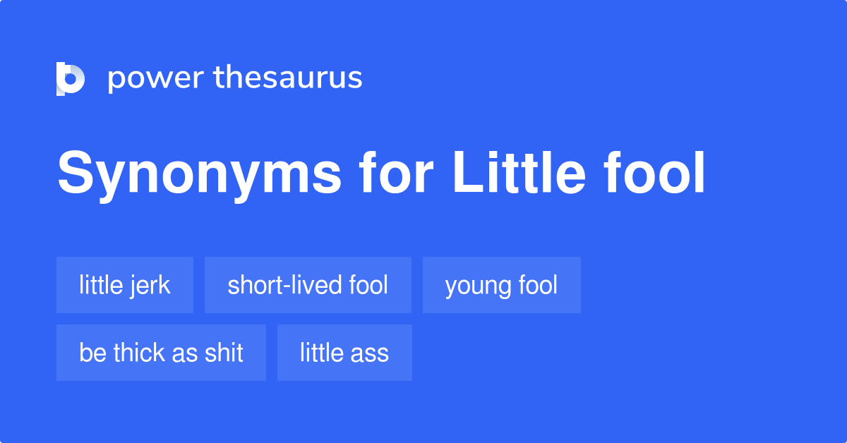 Little Fool synonyms - 47 Words and Phrases for Little Fool