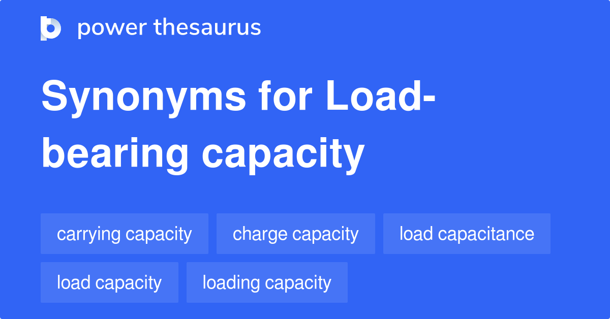 LOAD-BEARING CAPACITY Synonyms: 158 Similar Words & Phrases
