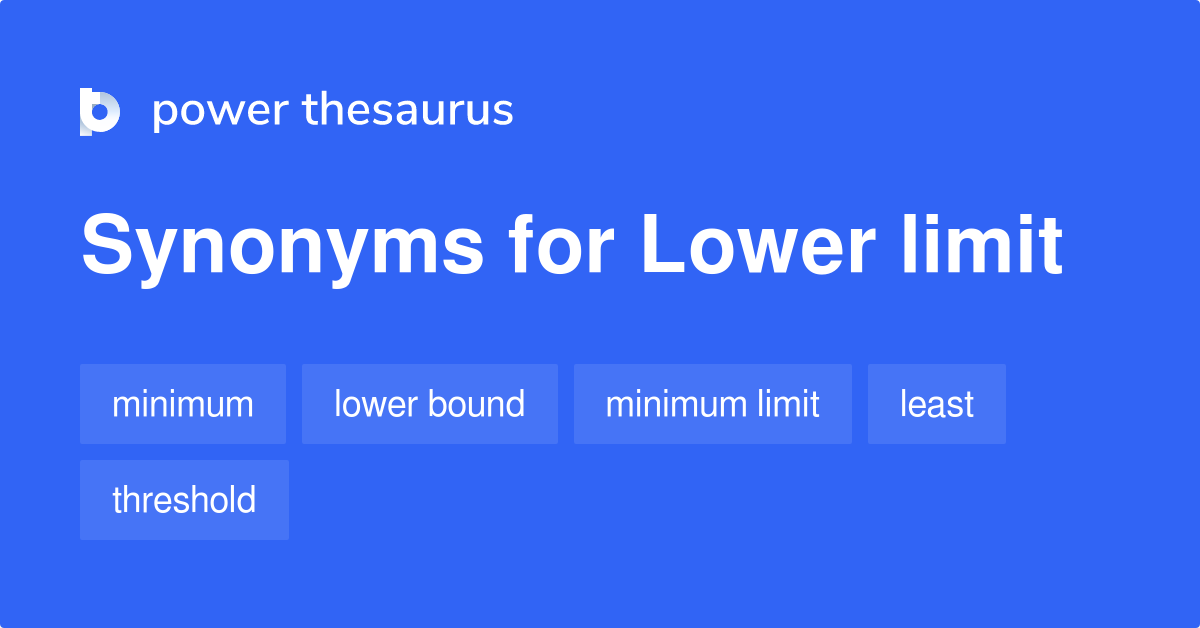Lower Limit synonyms - 127 Words and Phrases for Lower Limit
