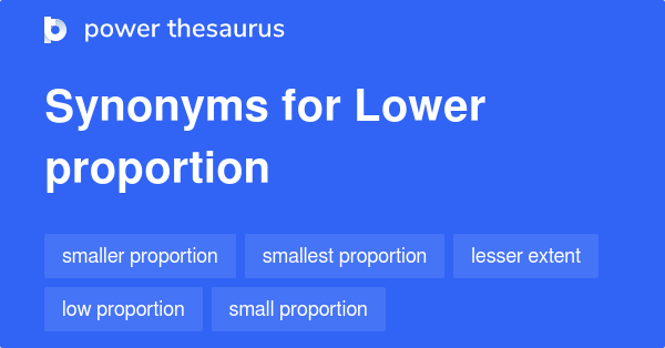 Lower Proportion synonyms - 35 Words and Phrases for Lower Proportion