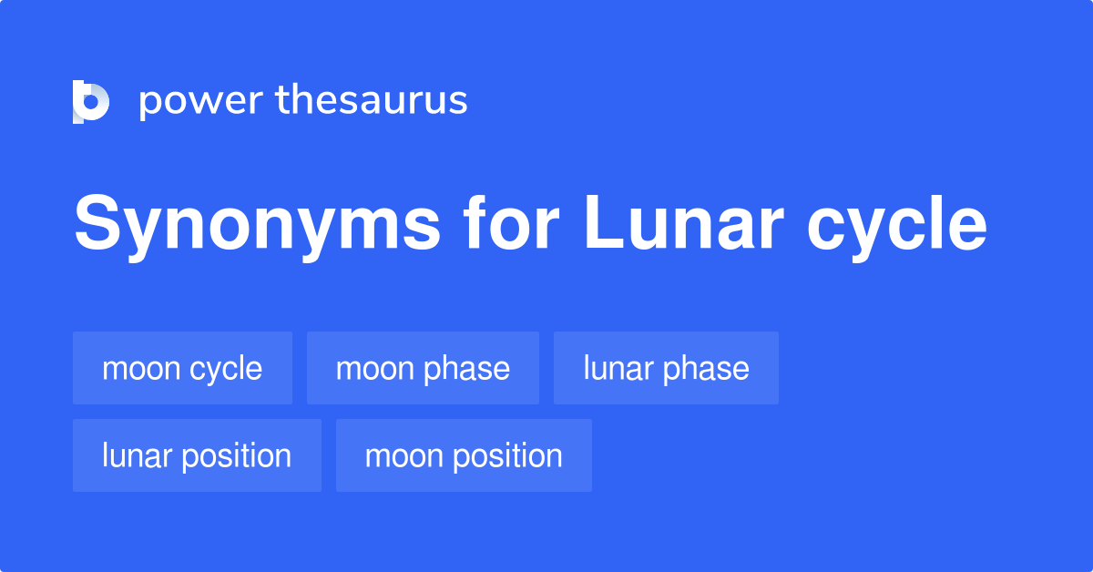 LUNAR CYCLE Synonyms: 233 Similar Words & Phrases