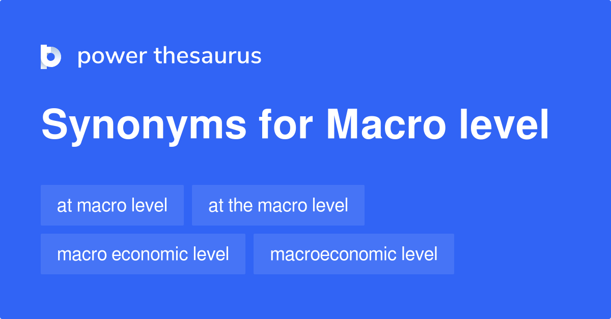 MACRO LEVEL Synonyms: 31 Similar Phrases
