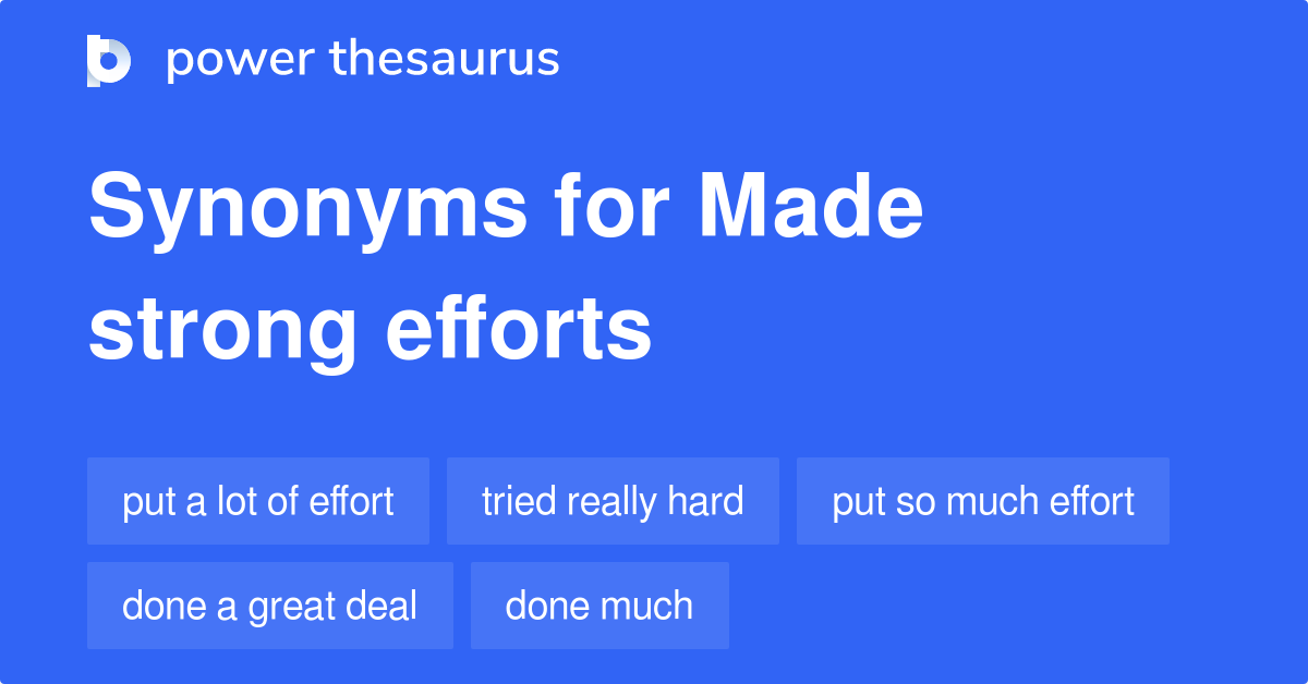 Made Strong Efforts synonyms - 268 Words and Phrases for Made Strong ...