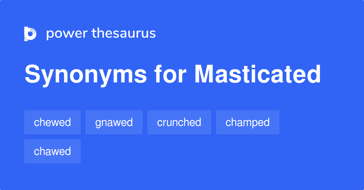 MASTICATED Synonyms: 143 Similar Words & Phrases