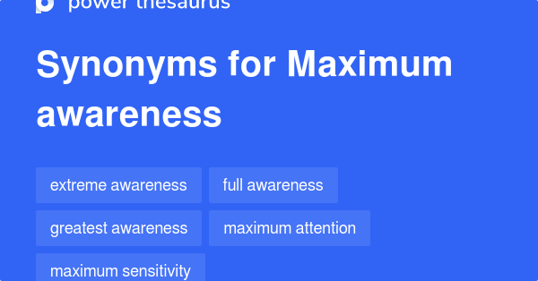 Maximum Awareness synonyms - 8 Words and Phrases for Maximum Awareness