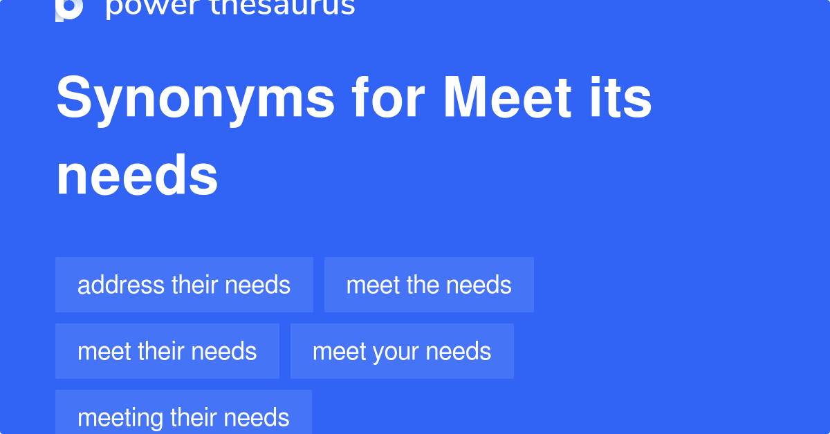 Meet Its Needs synonyms - 22 Words and Phrases for Meet Its Needs
