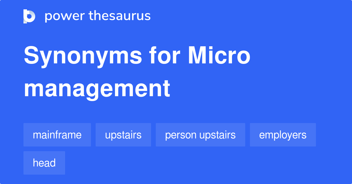 MICRO MANAGEMENT Synonyms: 30 Similar Words & Phrases