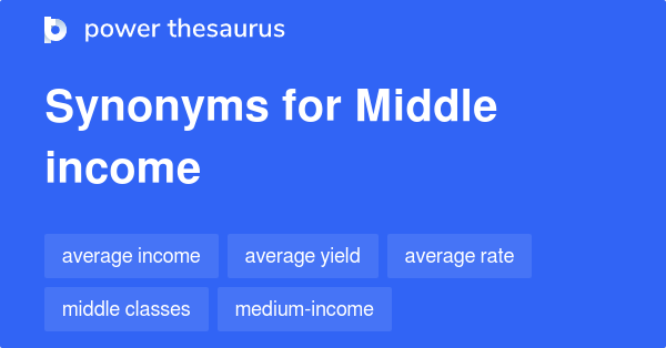 Middle Income synonyms - 68 Words and Phrases for Middle Income