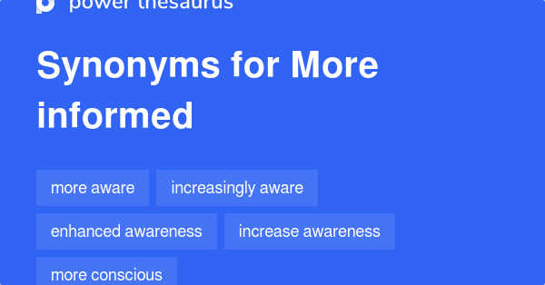 MORE INFORMED Synonyms: 456 Similar Words & Phrases