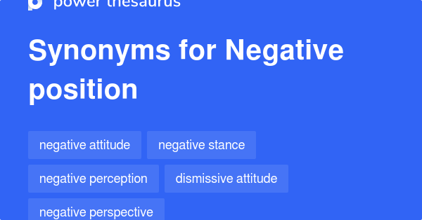 151 NEGATIVE POSITION Synonyms