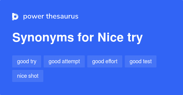 NICE TRY Synonyms: 79 Similar Phrases