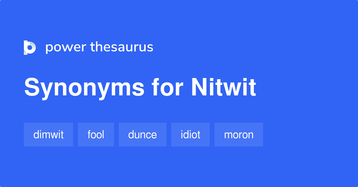 NITWIT Synonyms: 777 Similar Words & Phrases