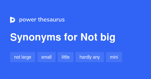 NOT BIG Synonyms: 178 Similar Words & Phrases