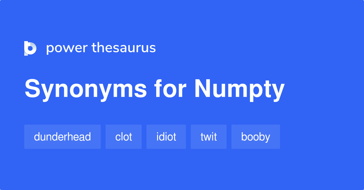 NUMPTY Synonyms: 358 Similar Words & Phrases