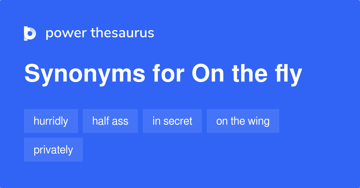 ON THE FLY Synonyms: 212 Similar Words & Phrases