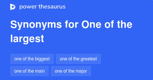 ONE OF THE LARGEST Synonyms: 44 Similar Phrases
