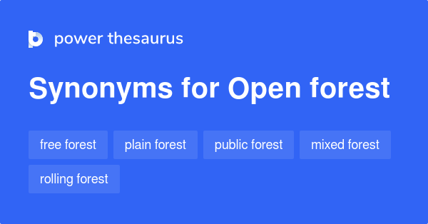 OPEN FOREST Synonyms: 65 Similar Words & Phrases