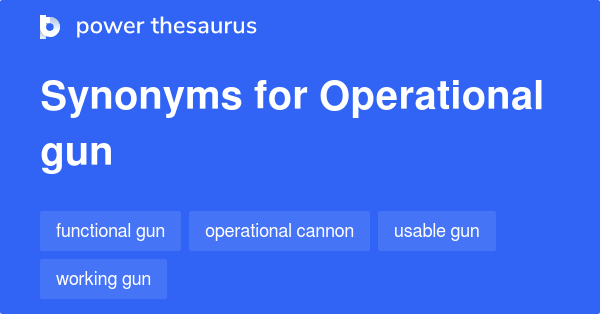 Operational Gun synonyms - 10 Words and Phrases for Operational Gun