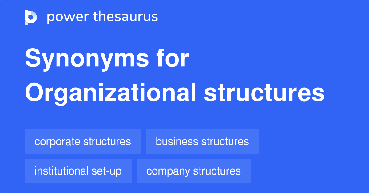 ORGANIZATIONAL STRUCTURES Synonyms: 227 Similar Phrases