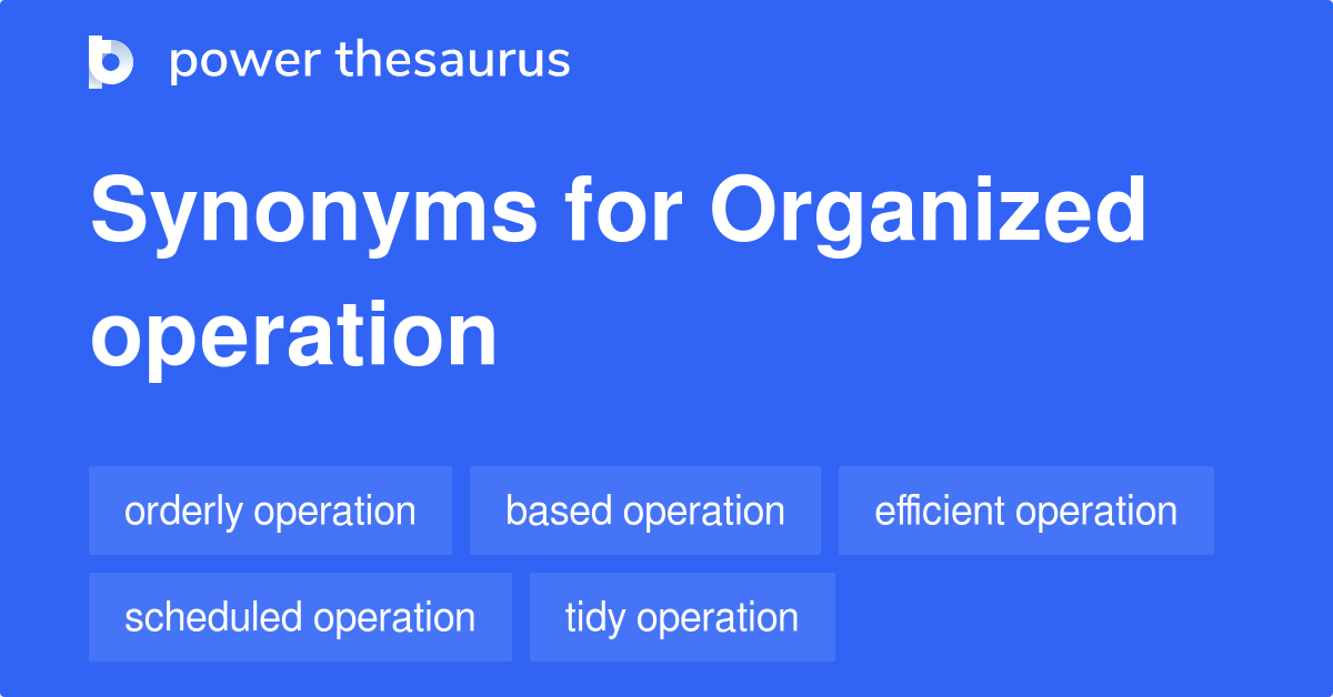 Organized Operation synonyms - 23 Words and Phrases for Organized Operation